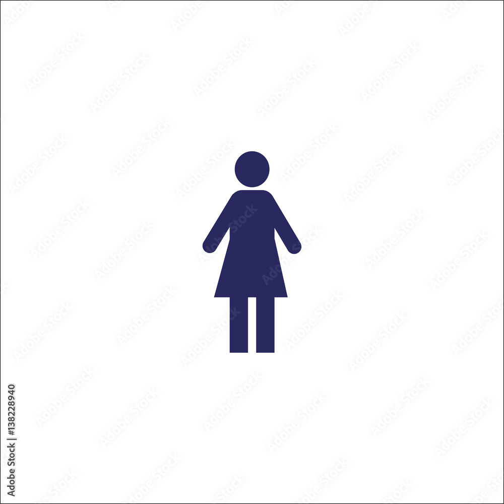 Woman icon isolated sign symbol. Flat Vector illustration. Stock Vector ...