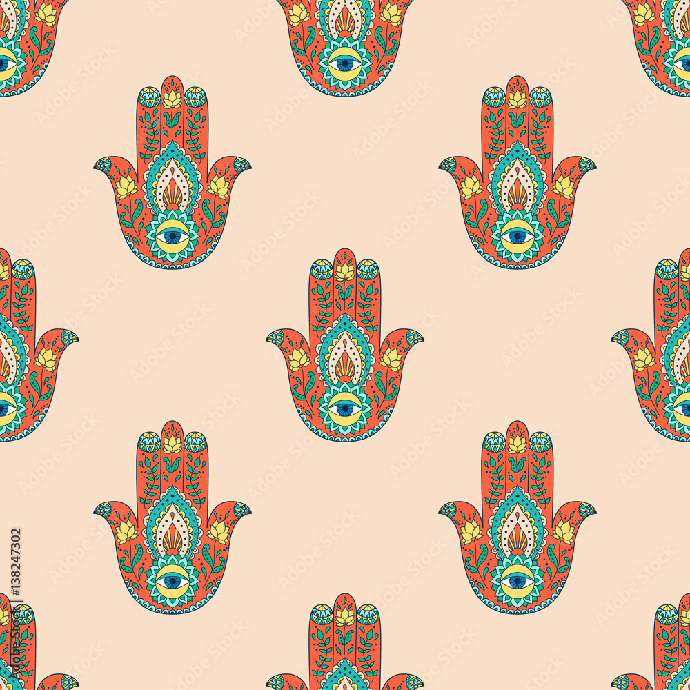 Hamsa Hand Pattern