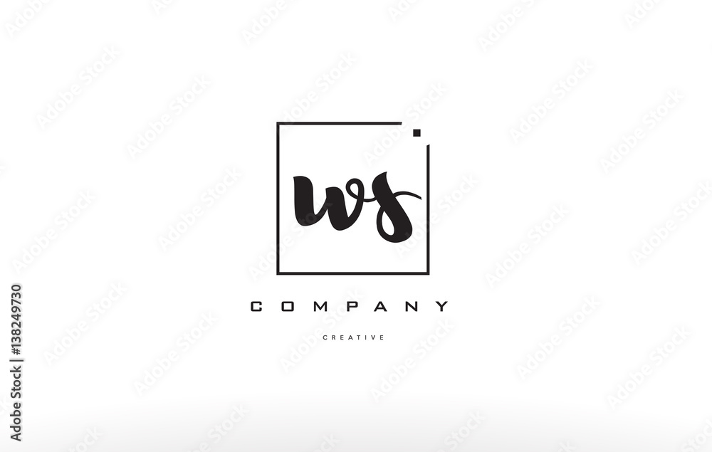 ws w s hand writing letter company logo icon design Stock Vector ...