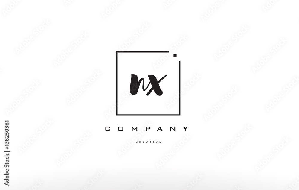 nx n x hand writing letter company logo icon design Stock Vector ...