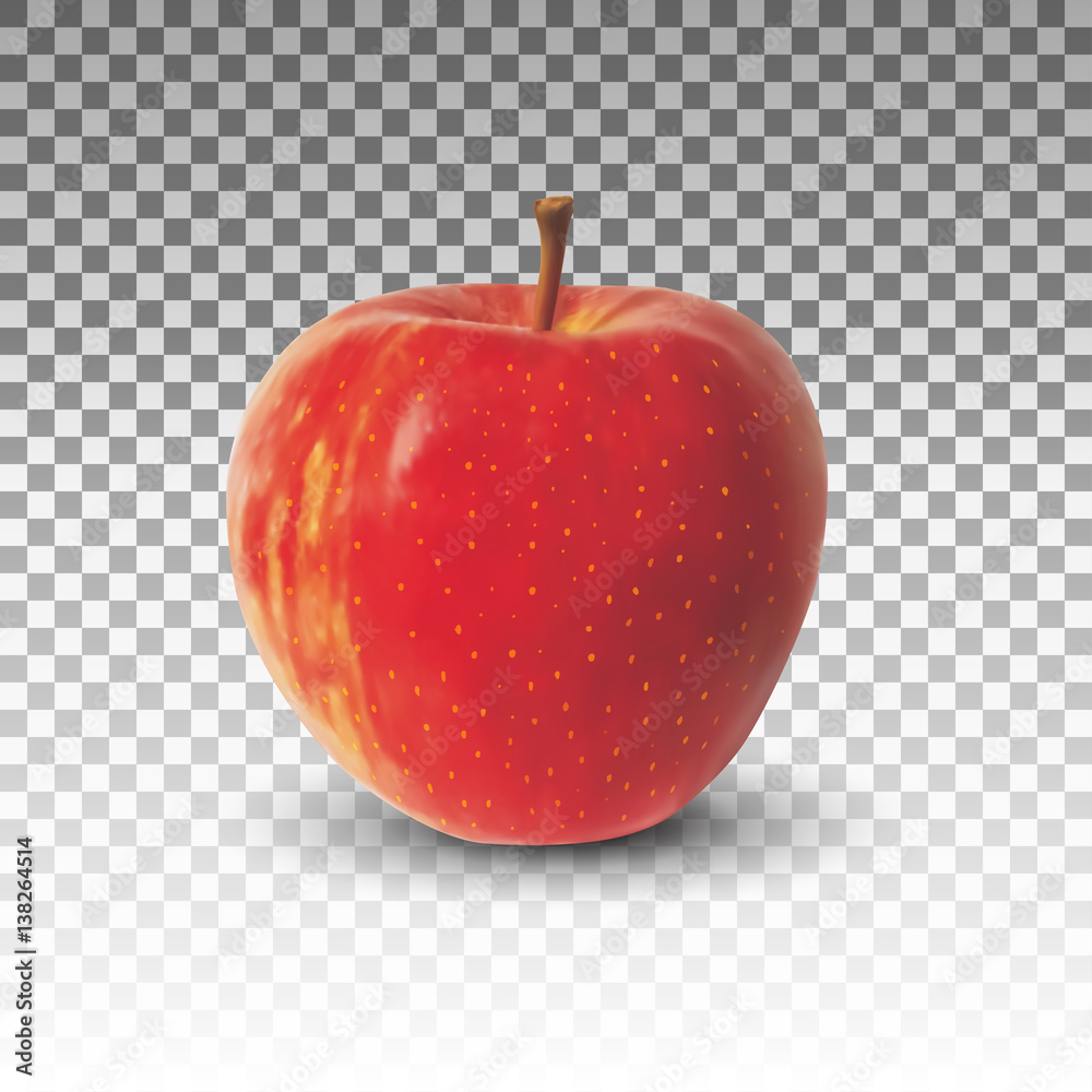 Apple fruit realistic vector isolated on transparent background Stock ...