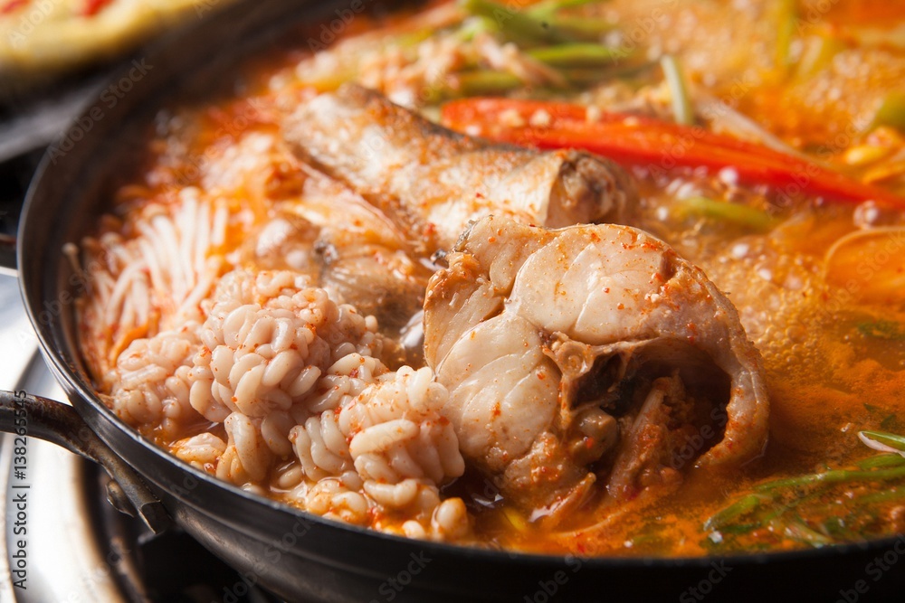 dongtae tang. Pollack Soup. Stock Photo | Adobe Stock