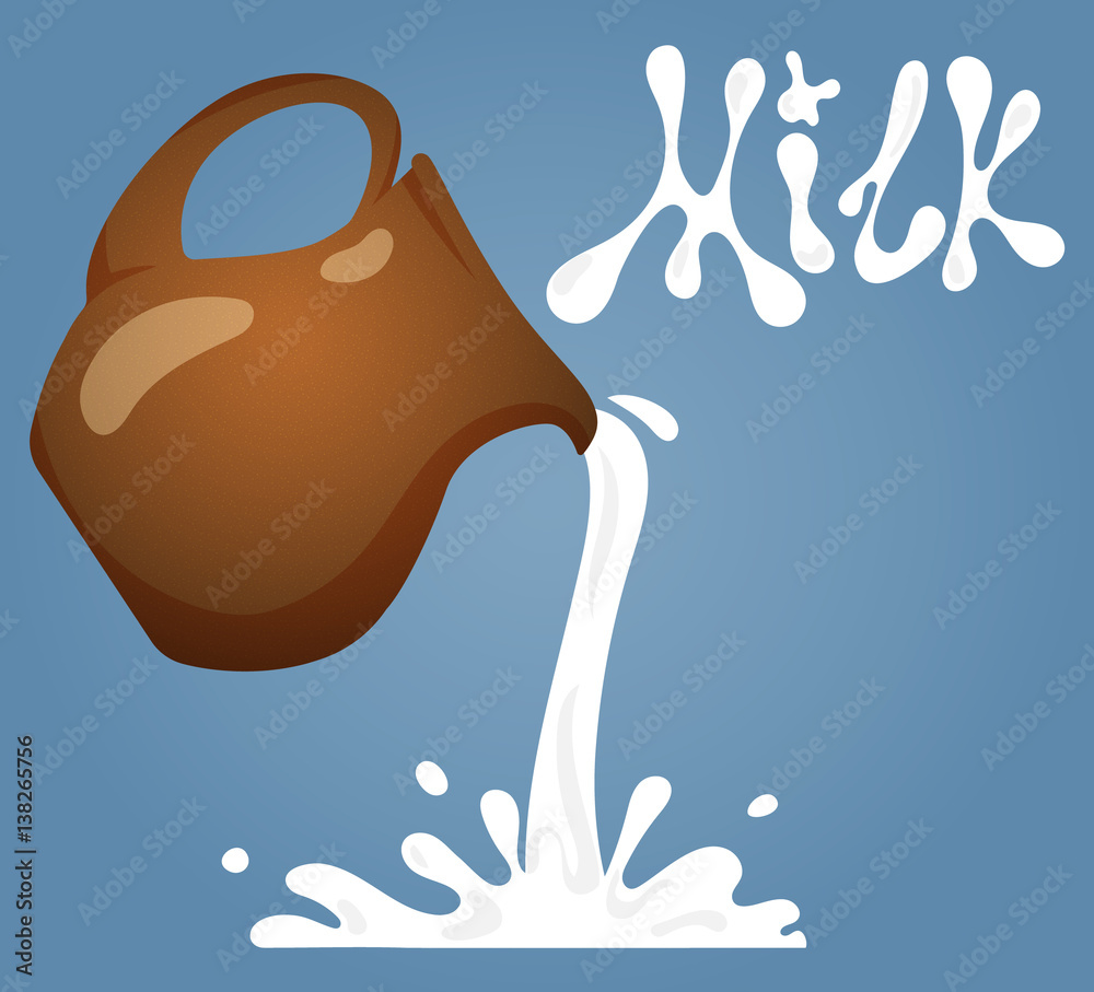 Cartoon milk jug Stock Vector | Adobe Stock