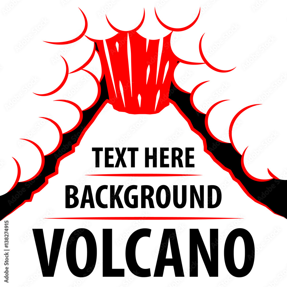 Volcano background. The eruption of the volcano in the background for ...