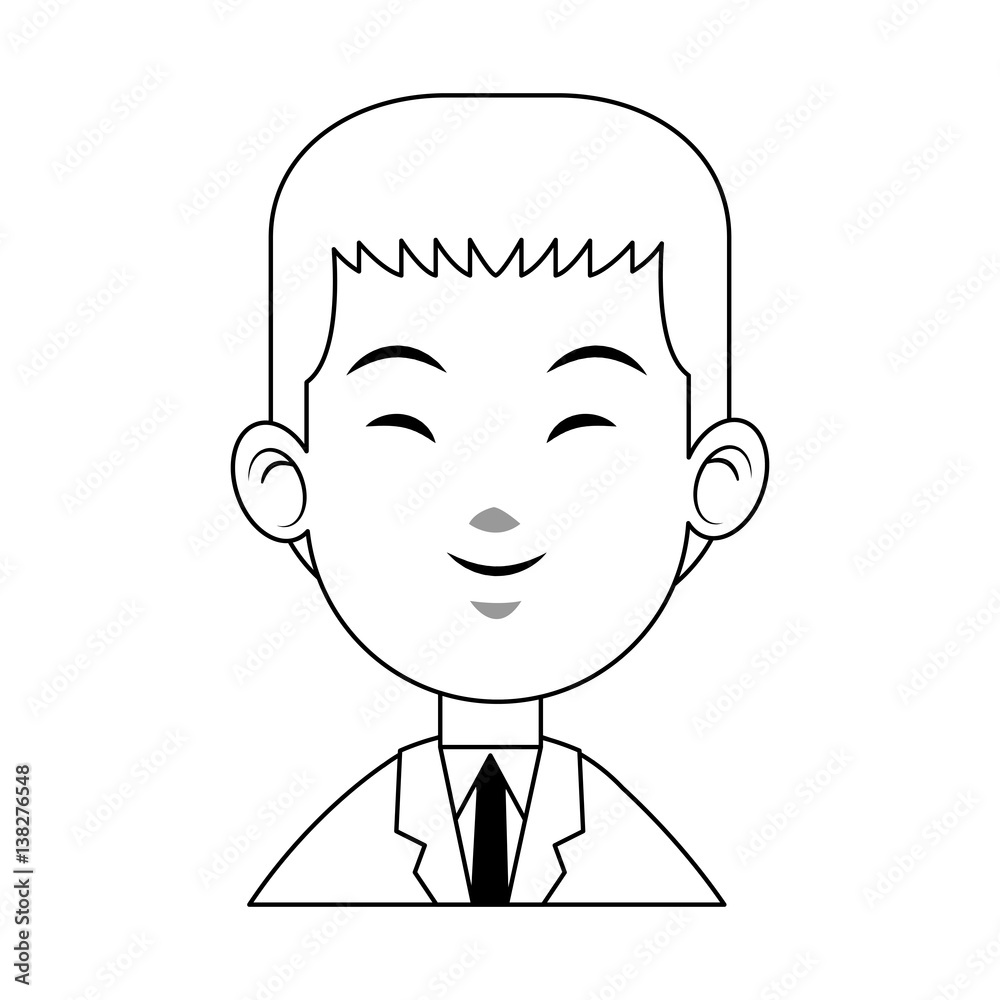 happy east asian man icon image vector illustration design Stock Vector ...