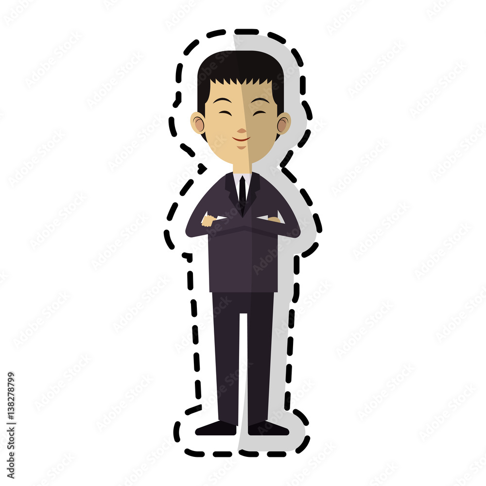 young handsome east asian man icon image vector illustration design ...