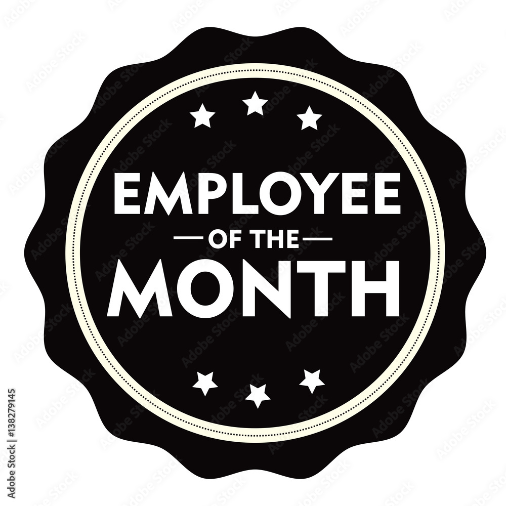 Poster Employee of the month stamp.Sign.Seal.Logo – Wall Art | UkPosters