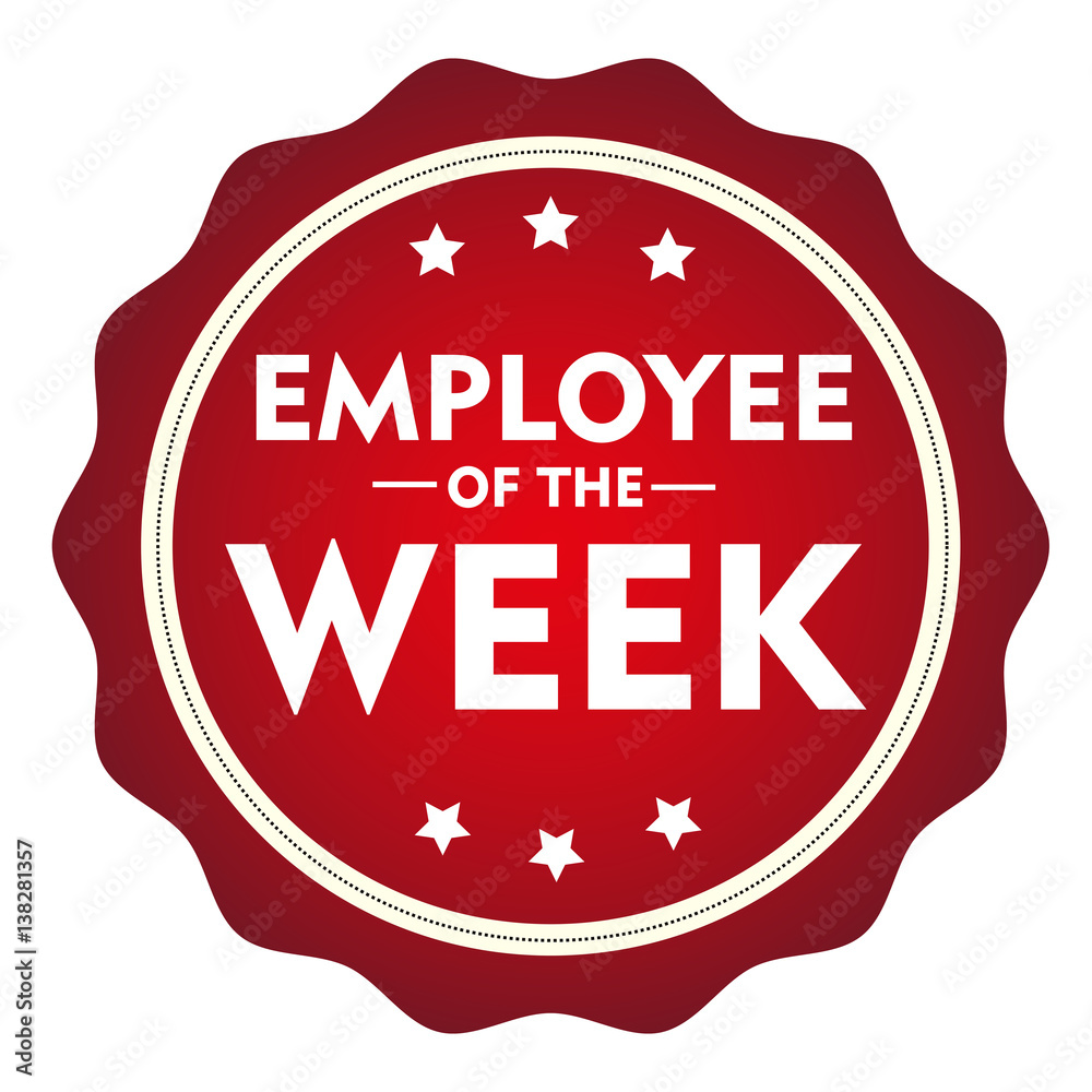 Employee of the week stamp.Sign,Seal.Logo Stock Vector | Adobe Stock