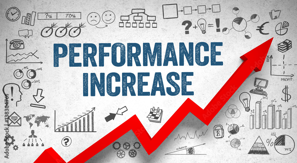 Performance increase / Wall / Symbols / Arrow Stock-Illustration ...