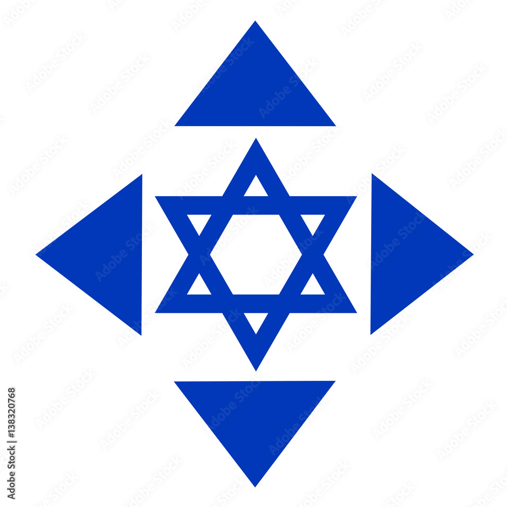 Expansion of Israel. Settlements on expanded territory. Vector ...