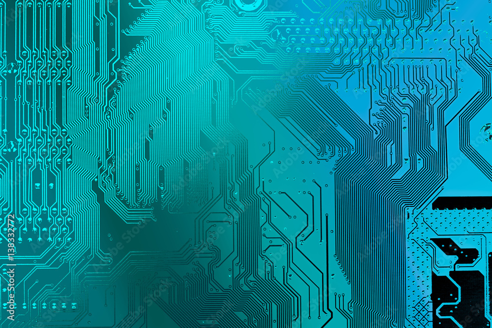 Circuit board. Electronic computer hardware technology. Motherboard ...