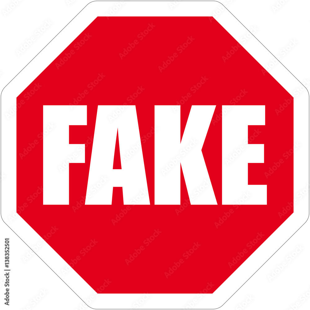 stop fake sign Stock-Vektorgrafik | Adobe Stock