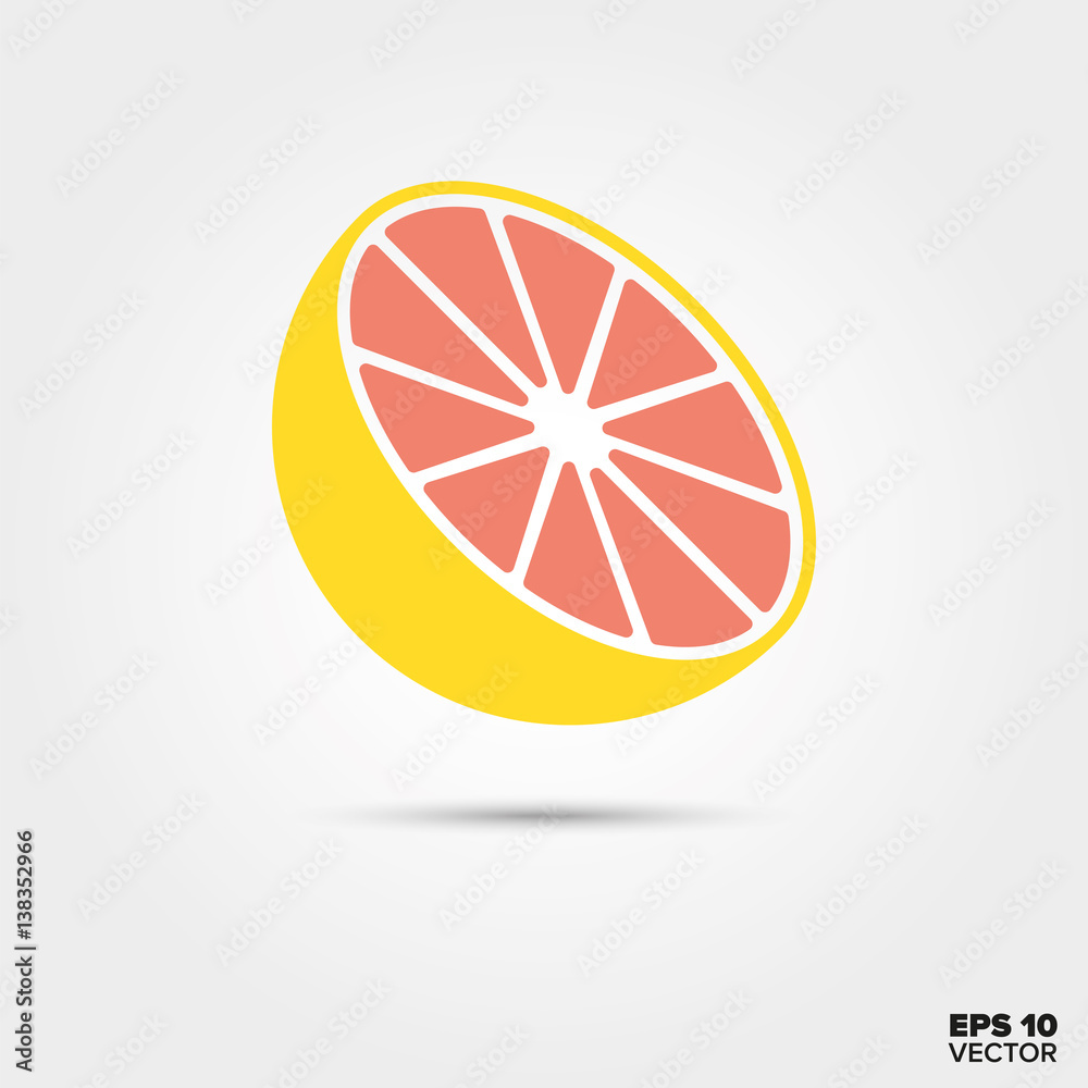 Vettoriale Stock Half Grapefruit vector icon | Adobe Stock Vettoriale Stock Half Grapefruit vector icon | Adobe Stock