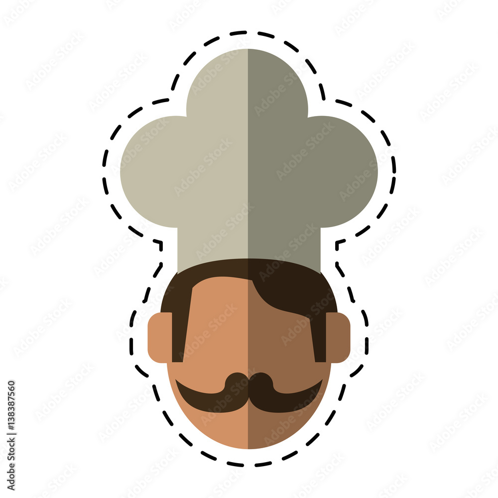 cartoon face chef restaurant symbol vector illustration eps 10 Stock ...