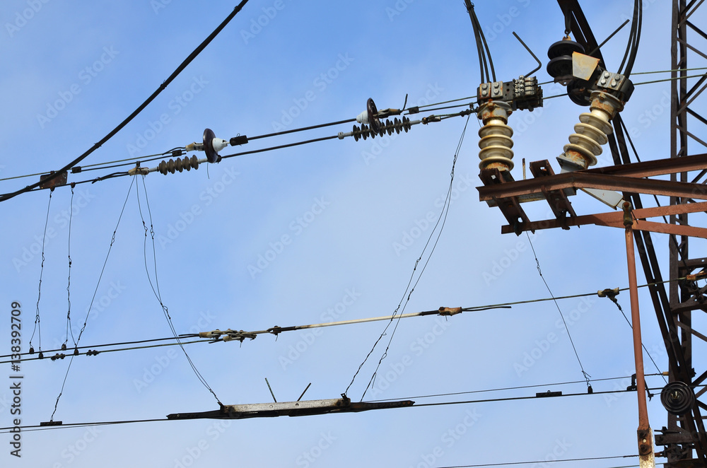 Some details from a high voltage post accompanying the transmission of ...