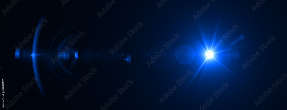 Lens flare effect. 3D rendering Stock Illustration | Adobe Stock