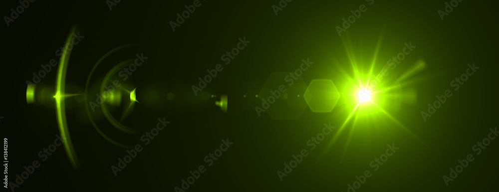 Lens flare effect. 3D rendering Stock Illustration | Adobe Stock