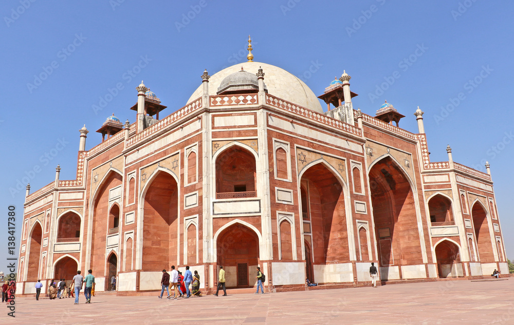 Poster Mughal Emperor Humayun tomb in New Delhi, India was commissioned ...
