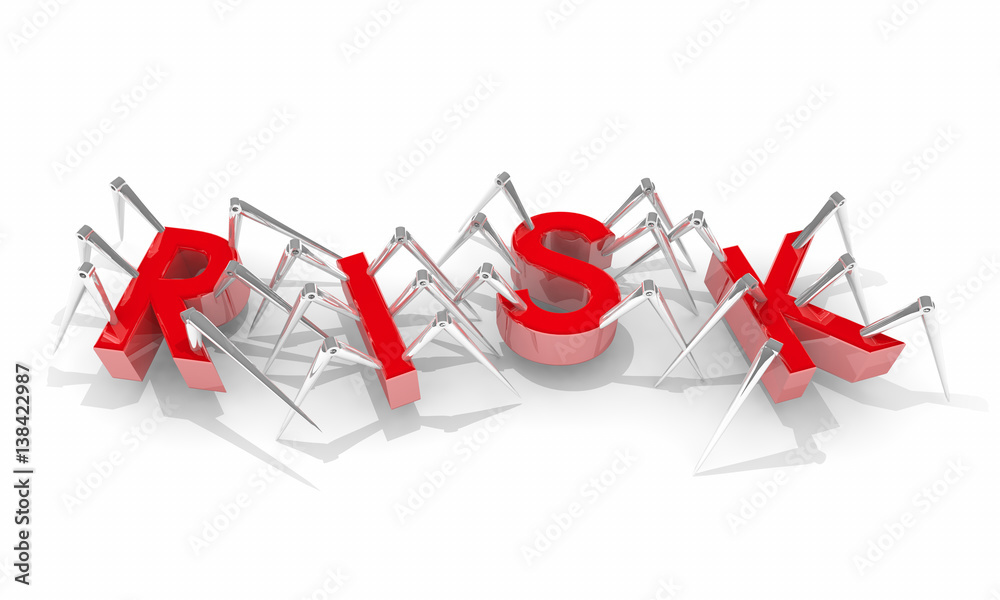 Risk Security Safety Danger Warning Bugs Spiders 3d Illustration Stock ...