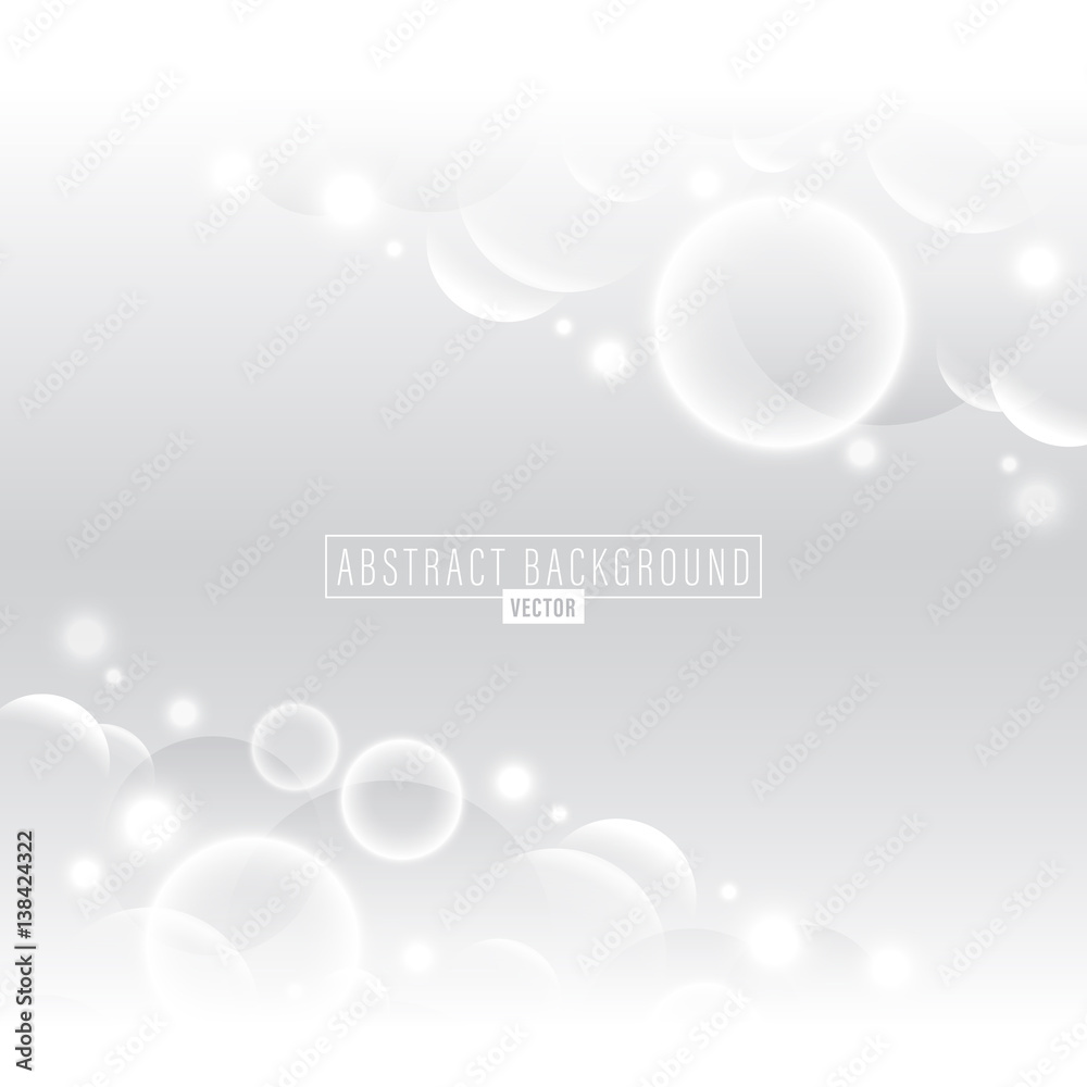 White abstract circle bubble vector background Stock Vector | Adobe Stock