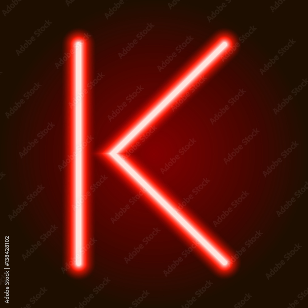 The Letter K In Red