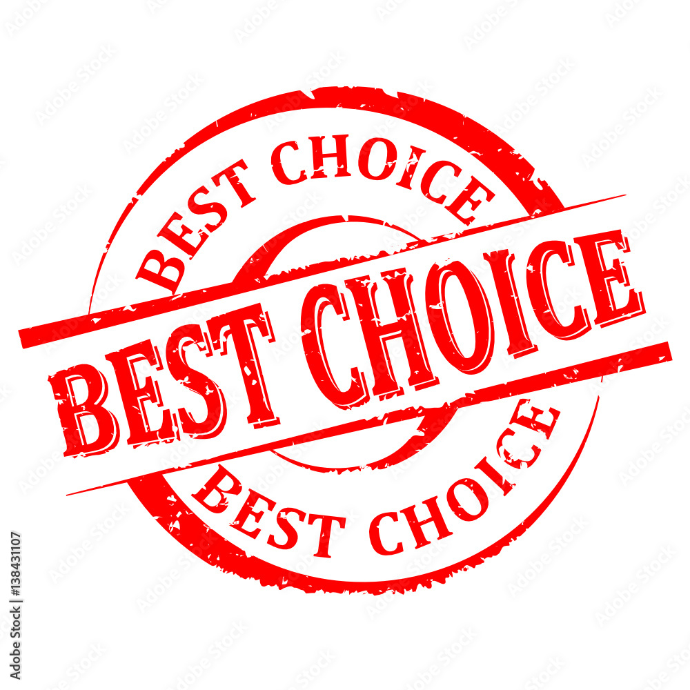 Scratched round red stamp with the word - the best choice - vector svg ...