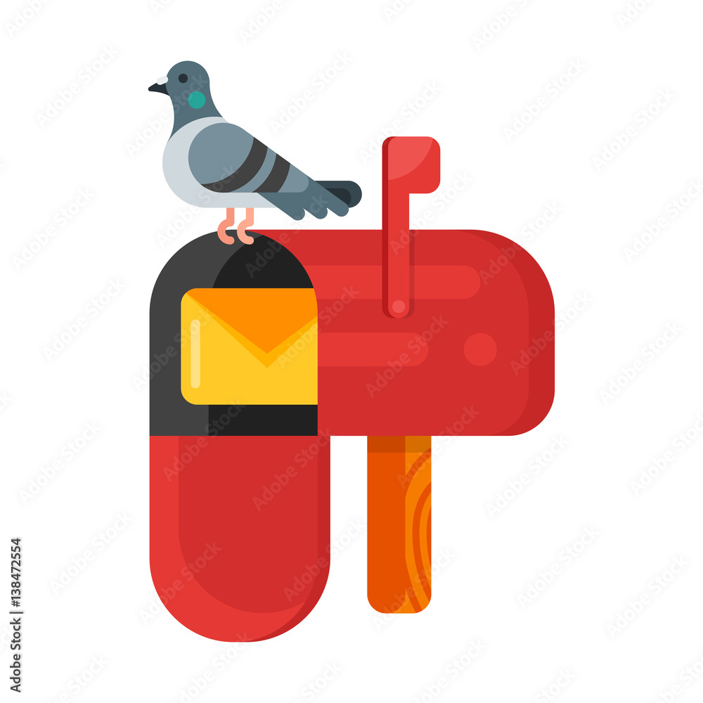 Vector flat style illustration of post pigeon. vector de Stock | Adobe ... Vector flat style illustration of post pigeon. vector de Stock | Adobe ...