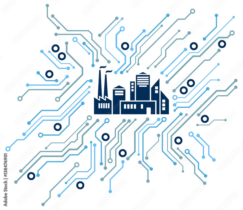 Digitalisation Concept - Smart Company Illustration Stock | Adobe Stock