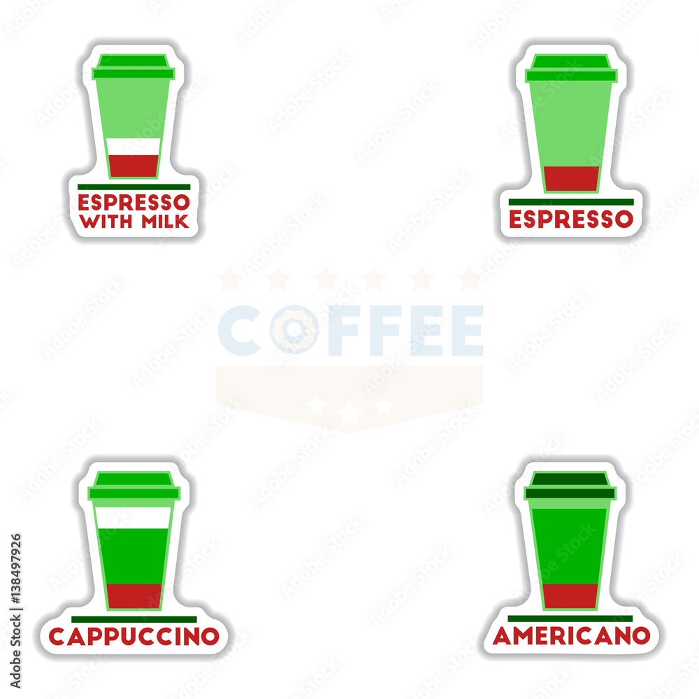 sets of Label Frames and badges vector icons coffee emblem coffee to go ...