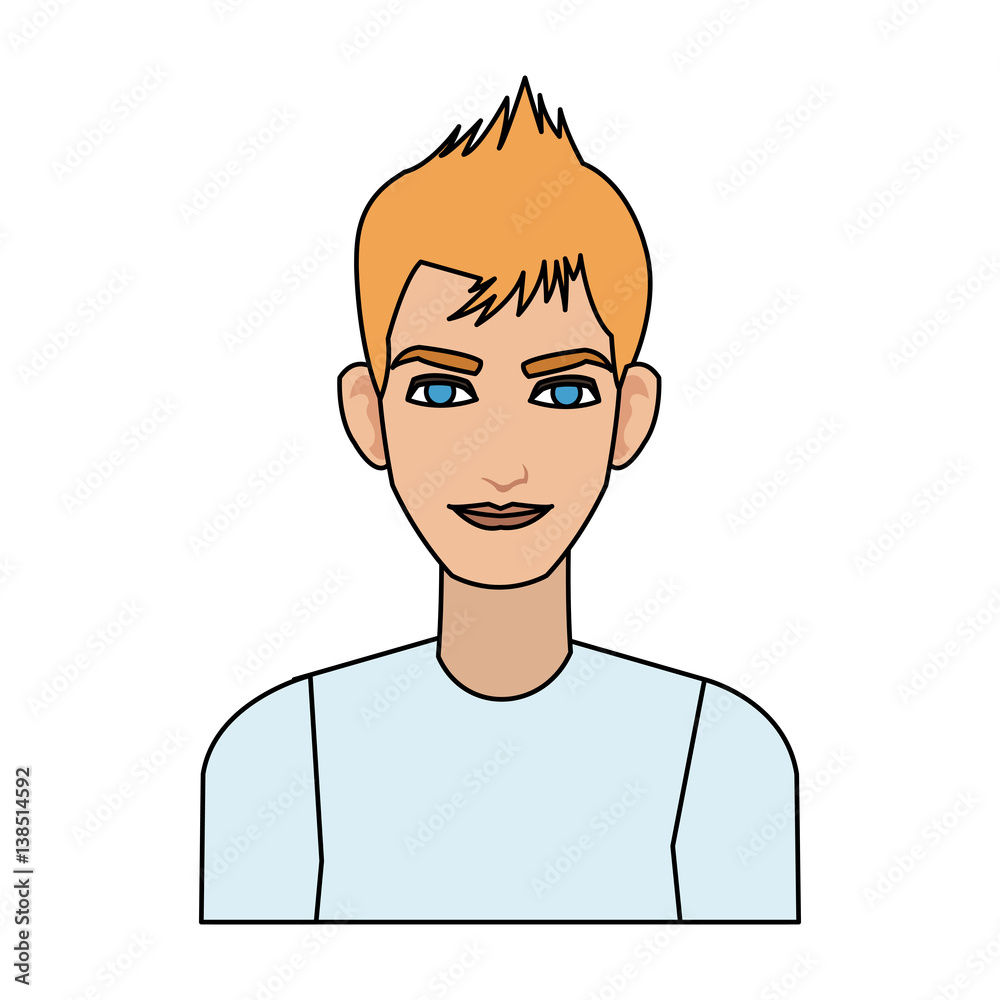 happy blonde man icon image vector illustration design Stock Vector ...