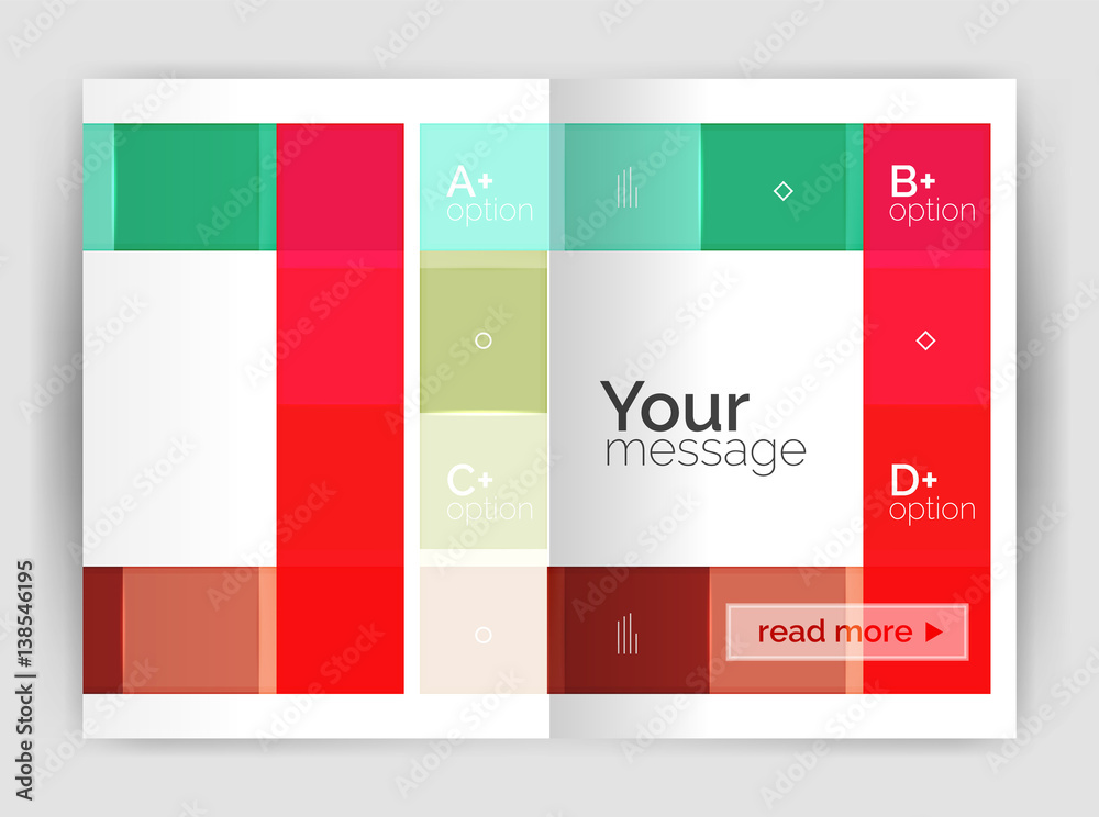 Set of front and back a4 size pages, business annual report design ...