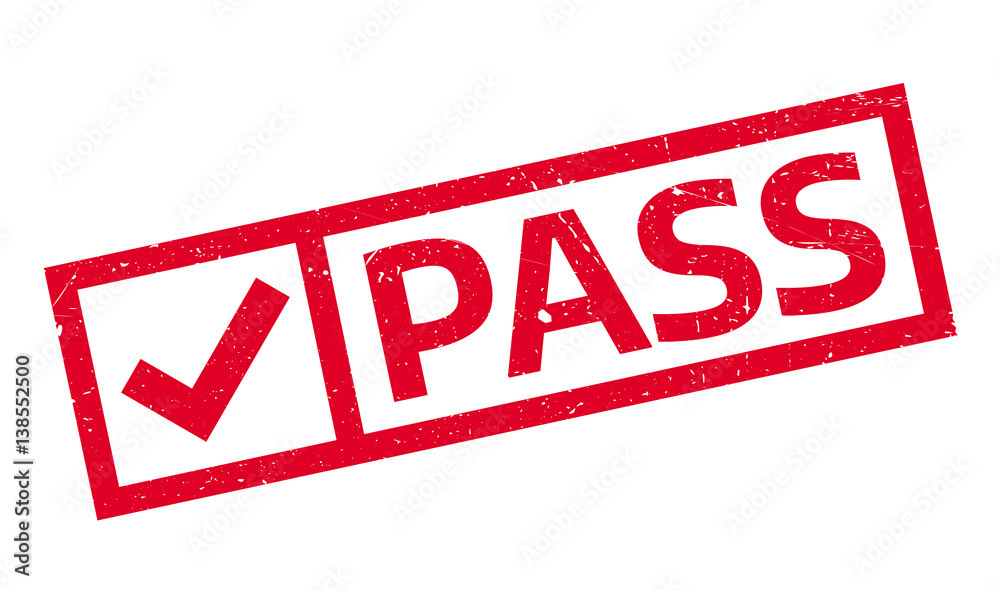 Pass rubber stamp. Grunge design with dust scratches. Effects can be ...