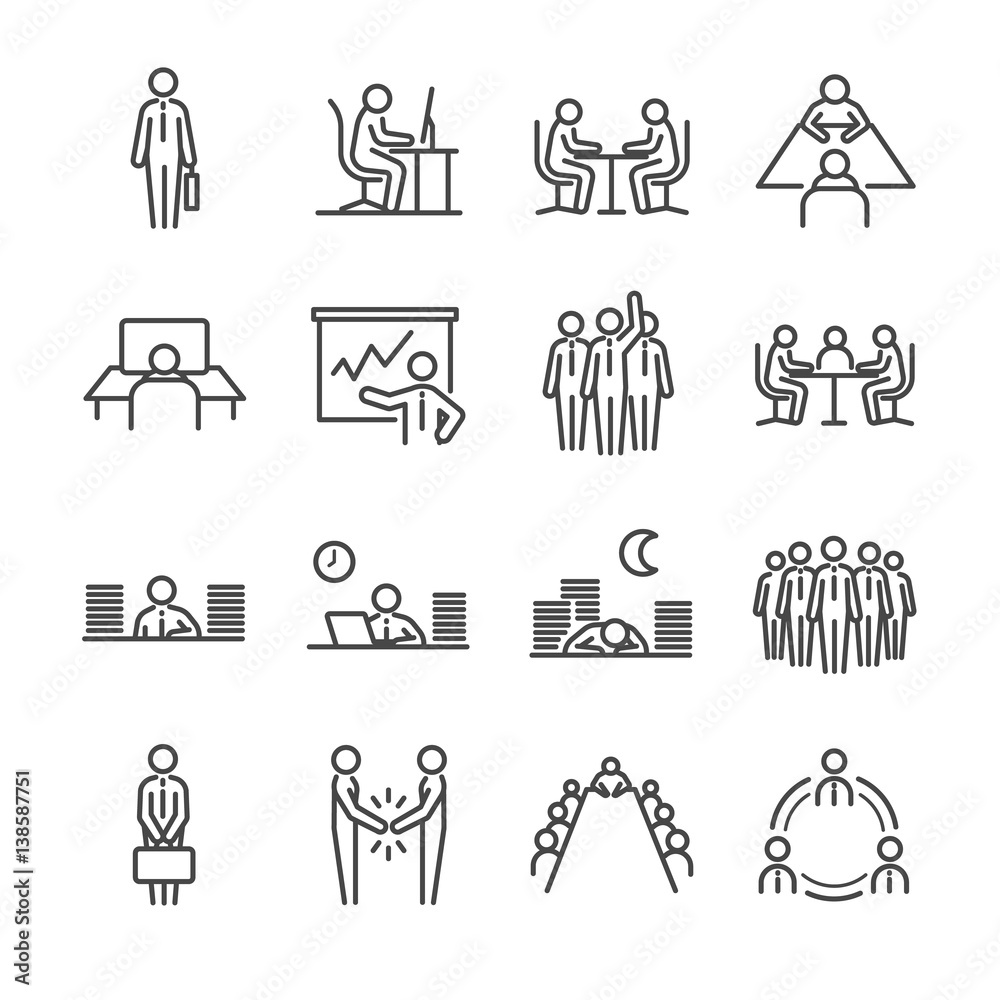 Businessman icons set Stock Vector | Adobe Stock