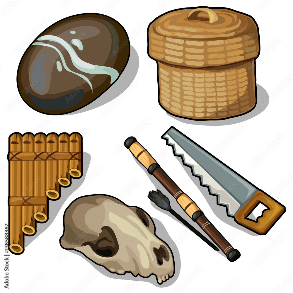 Vector elements and objects of the ancient ages Stock Vector | Adobe Stock