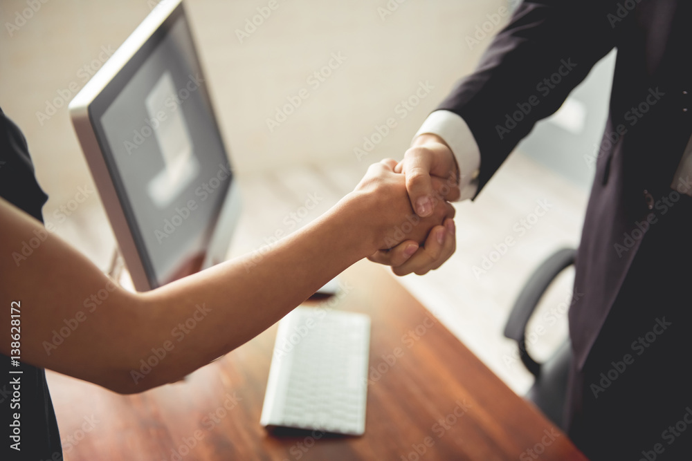 At the job interview wall mural wallpaper | Muraledesign.com