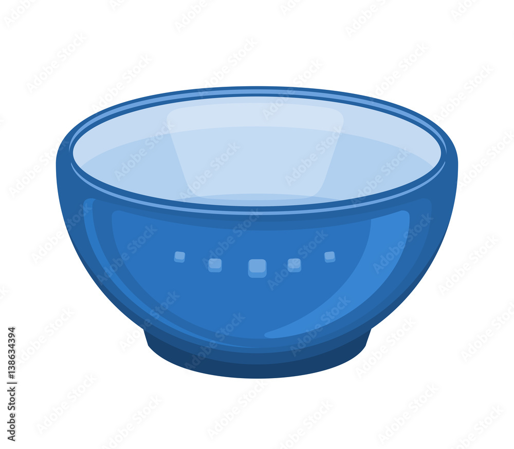 Empty bowl isolated on white background. Stock Vector | Adobe Stock