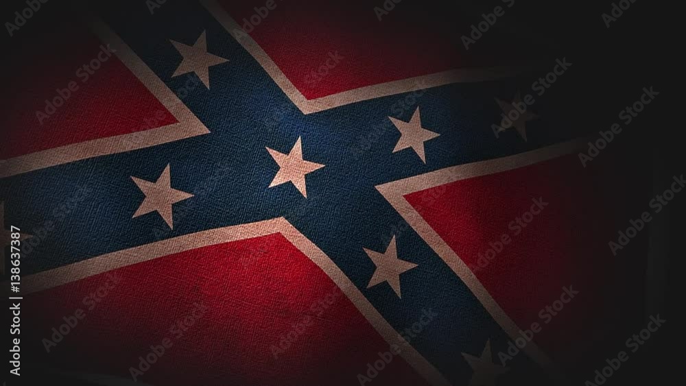 Confederate, Grunge, Flag Canvas Texture - 4K 3D Animation Stock Video ...