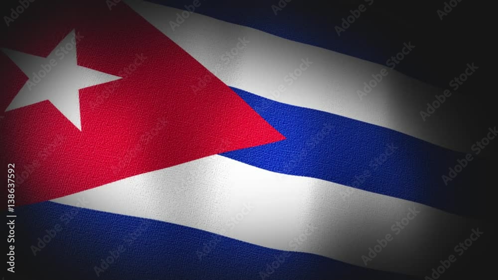 Cuban, Cuba, Flag Canvas Texture - 4K 3D Animation Stock Video | Adobe ...