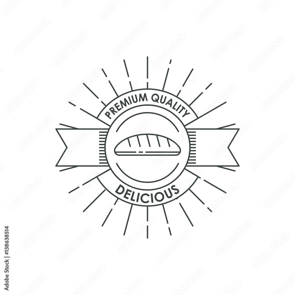 Food logo in line art style Stock Vector | Adobe Stock