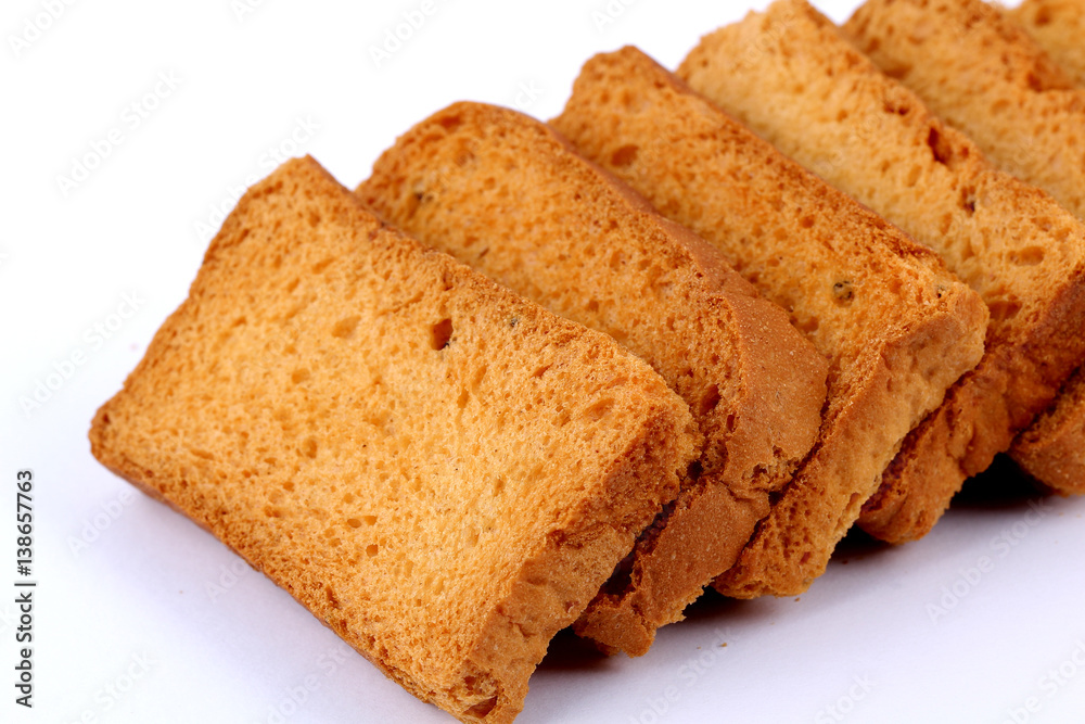 rusk with cardamom flavor, rusk on jute, rusk on cloth, rusk Stock ...