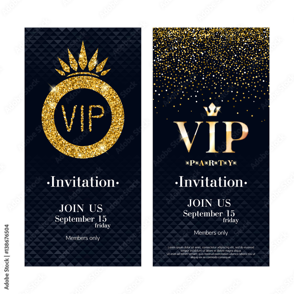 VIP invitation card premium design template. Stock Vector | Adobe Stock
