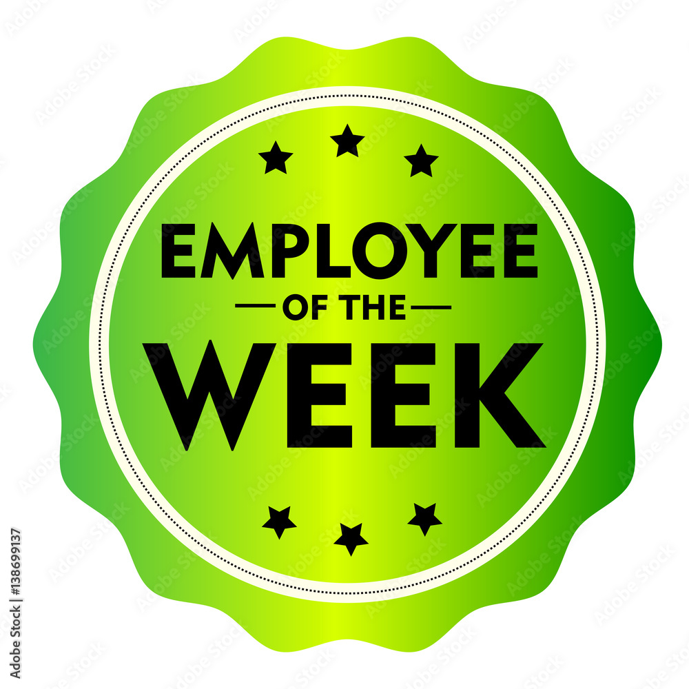 Employee of the week stamp sign seal logo Stock Vector | Adobe Stock