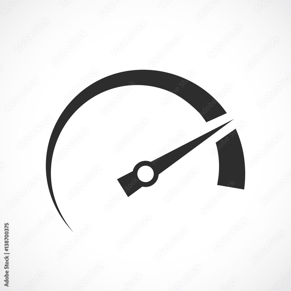 Speedometer arrow vector icon Stock Vector | Adobe Stock