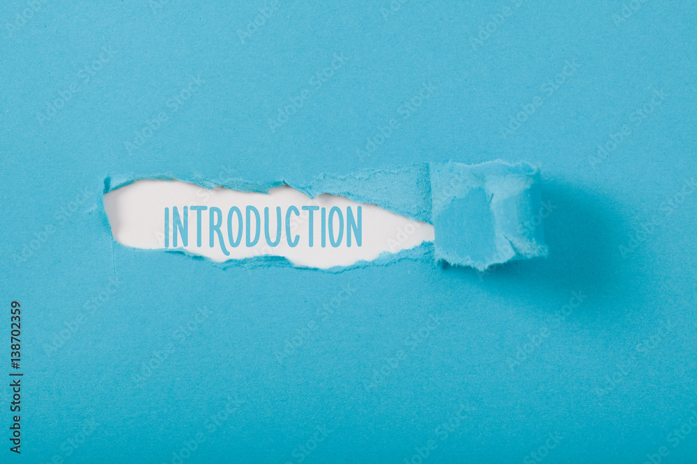 Introduction message on Paper torn ripped opening Stock Photo | Adobe Stock
