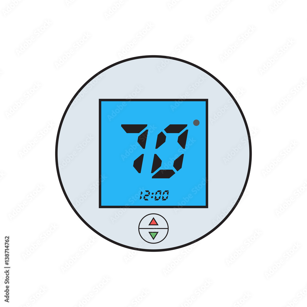 Electronic thermostat with a screen. Under floor heating control ...