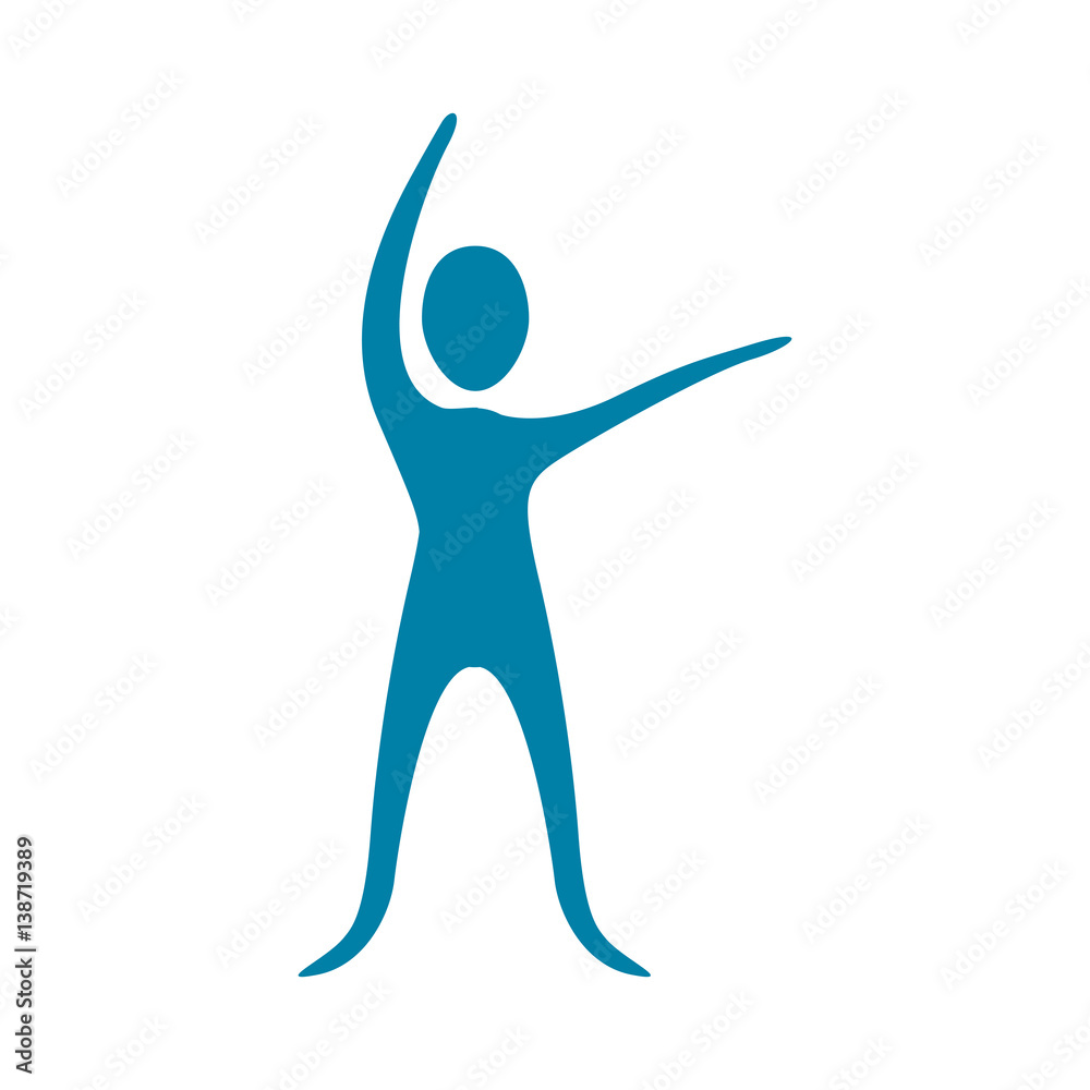 people fitness stretching icon, vector illustration design Stock Vector ...