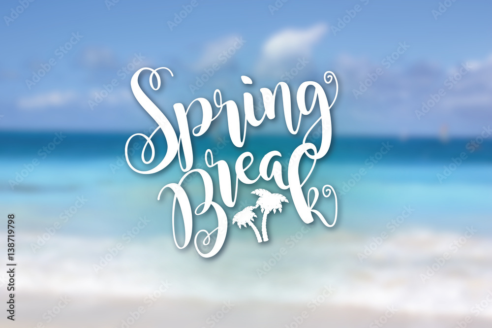 Spring Break tropical beach Stock Photo | Adobe Stock