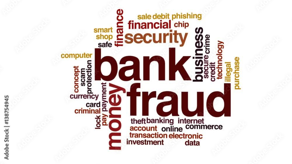 Bank fraud animated word cloud, text design animation. Stock Video ...