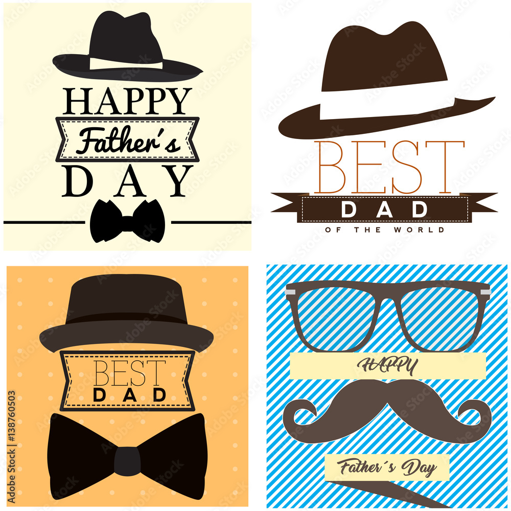 Happy fathers day graphic designs, Vector illustration Stock Vector ...