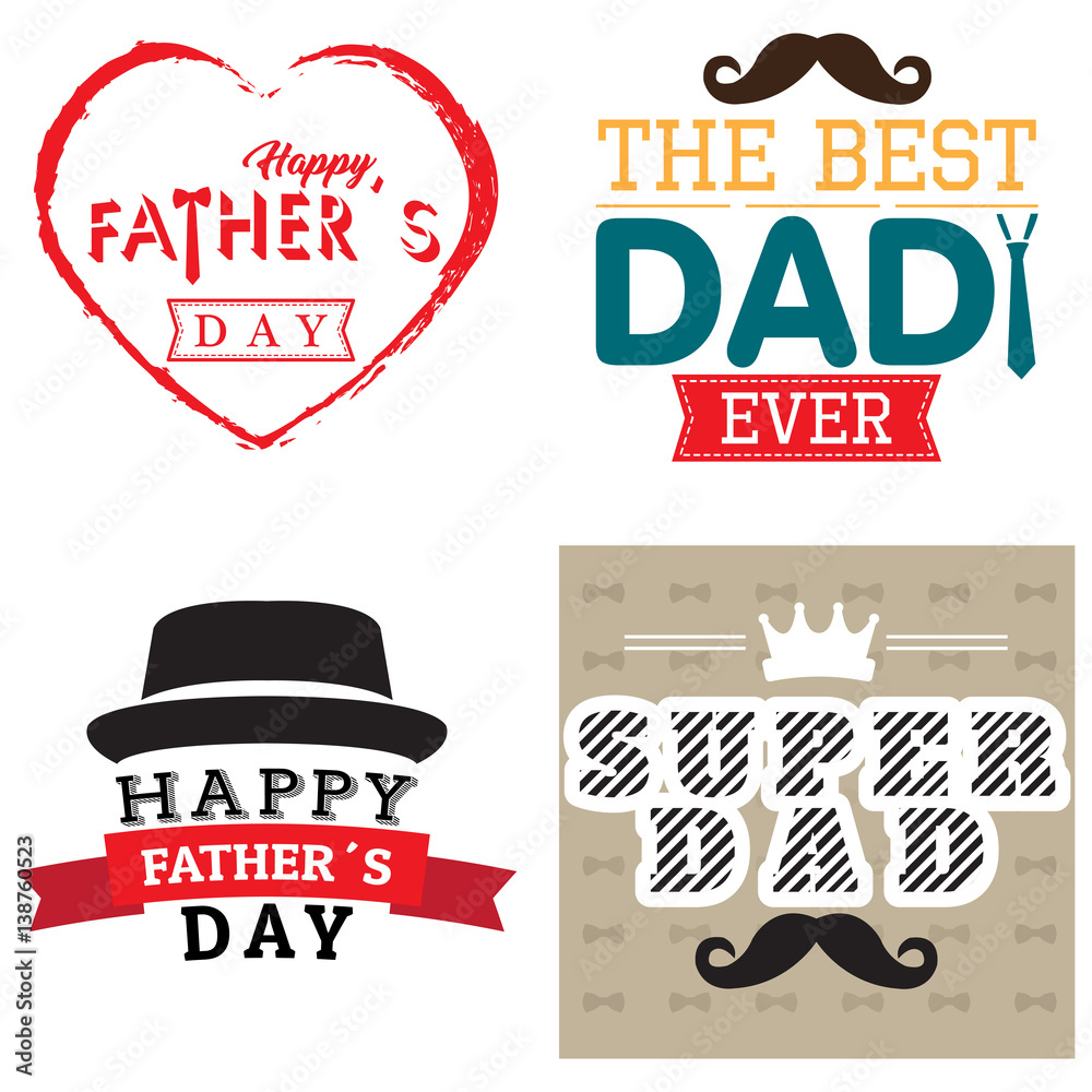 Happy fathers day graphic designs, Vector illustration Stock Vector ...